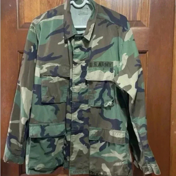 U.S. Army | Jackets & Coats | Vintage Us Army Jacket Woodland Camo Bdu ...